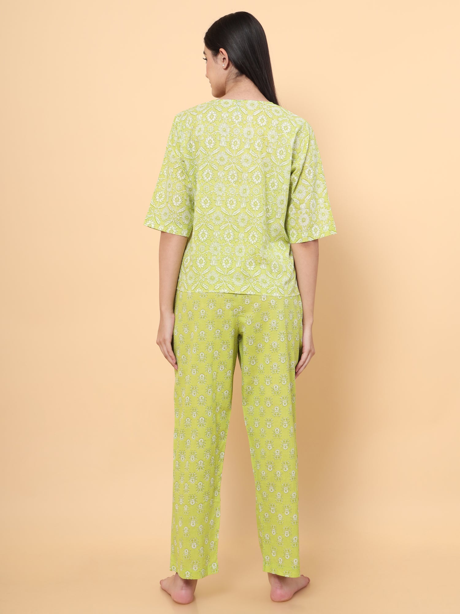 Coal Pyjama Set | Lime Green Pyjama Nightwear Set | Untung
